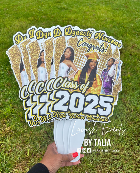 Graduation Fans Coroplast | Class of 2025 Grad Fans | Graduate Fans ...